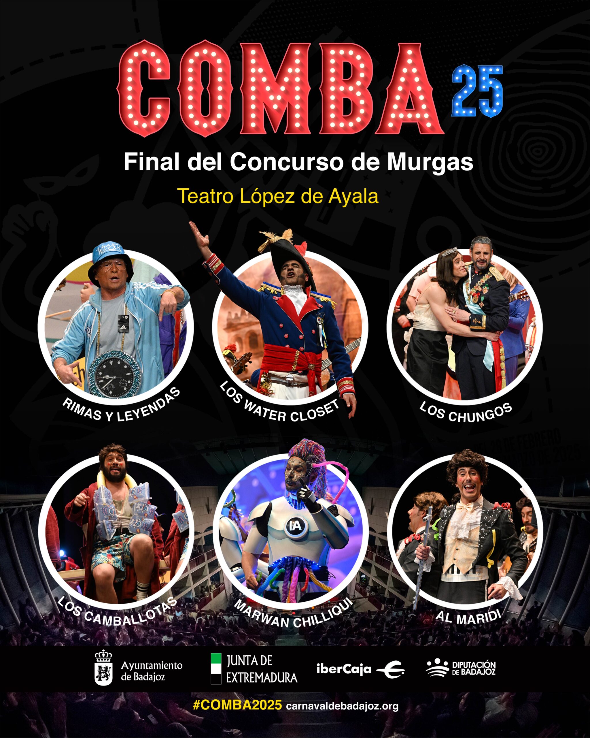 Gran Final del Concurso de Murgas del Carnaval de Badajoz COMBA 2025 ...